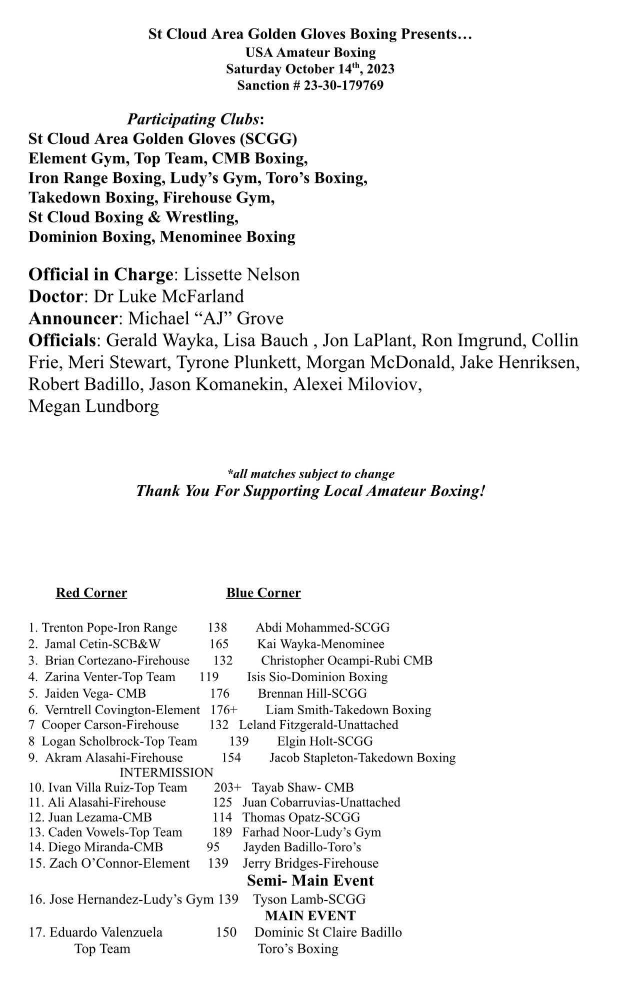 SAINT CLOUD AMATEUR BOXING TONIGHT! - MN Boxing Events, Shows, News, MN ...