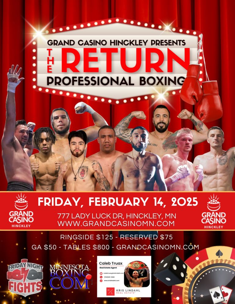 THE RETURN OF PRO BOXING TO GRAND CASINO HINCKLEY THIS FRIDAY NIGHT ...